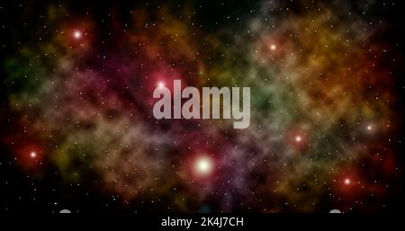 Abstract cosmic texture with gas and stars for art design. Space ...