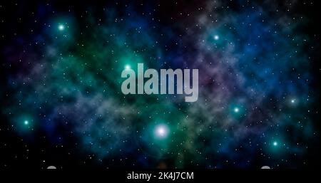 Abstract cosmic texture with gas and stars for art design. Space ...