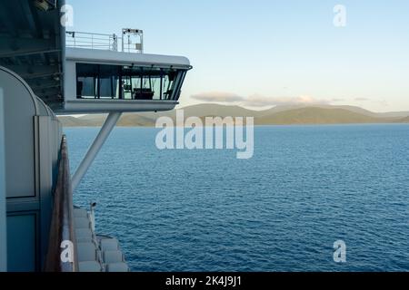 flying bridge of p&o cruise ship 'pacific encounter' cruising in ...