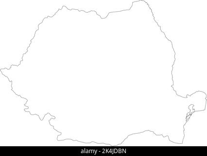 Monochrome Line Art Map of Bucharest Capital City of Romania ...