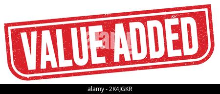 VALUE ADDED text written on red grungy stamp sign Stock Photo - Alamy