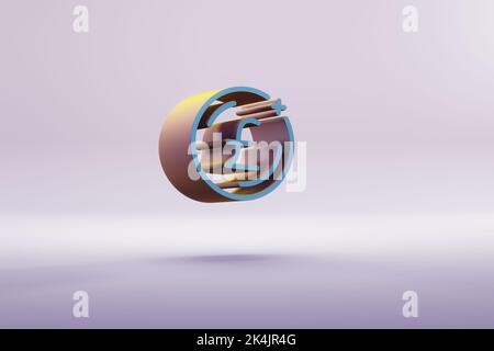 Beautiful illustration Blue Euro Coin symbol icons on a bright pink ...