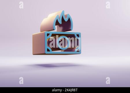 Beautiful illustration Blue Economic Crisis building symbol icons on a ...