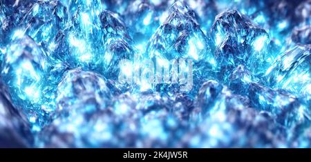 Large blue crystals close-up. Crystal Apatite, quartz, topaz ...