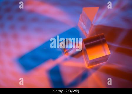 Glass crystal prism. Multicolor light effect Stock Photo - Alamy