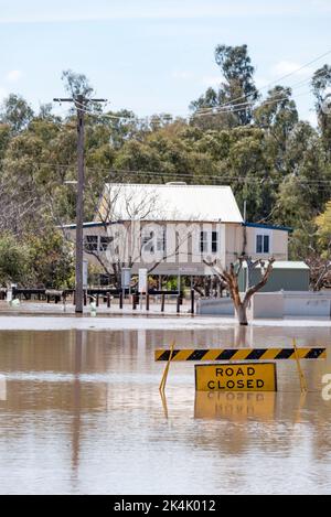September 18, 2022, Gunnedah, NSW, Australia: Flooding from the nearby ...