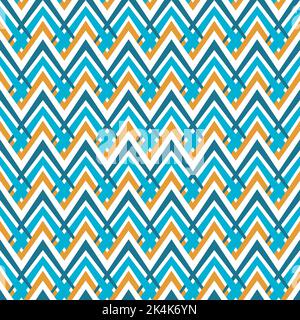 Geometric chevron seamless pattern, 70-s orient style, triangle shape ...