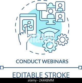 Conduct webinars concept icon Stock Vector Image & Art - Alamy