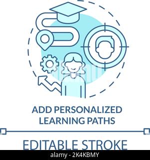 Personalized learning paths turquoise concept icon Stock Vector Image & Art - Alamy