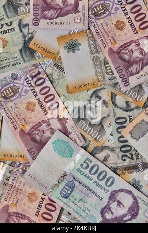 Banknotes Background, Hungarian Forints Stock Photo - Alamy