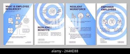 Employee resilience blue brochure template Stock Vector Image & Art - Alamy