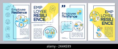 Employee resilience blue brochure template Stock Vector Image & Art - Alamy