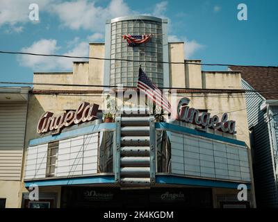 Angela Triplex Theatre vintage sign, Coaldale, Pennsylvania Stock Photo ...