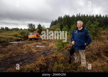 Oliver McVeigh, brother of Columba McVeigh, visiting the search site at ...