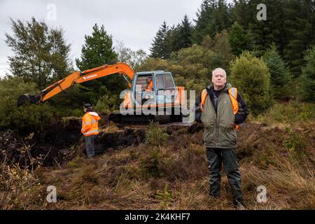 Excavators at Bragan bog near Emyvale in Co Monaghan, as a new search ...