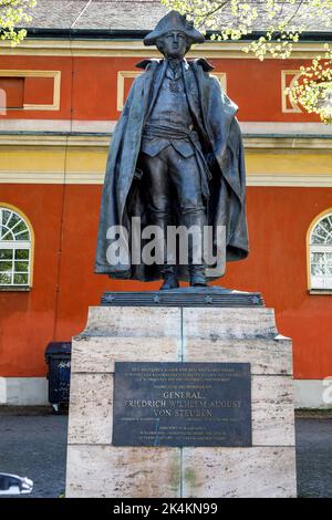 Steuben Monument in Potsdam, statue of General Friedrich Wilhelm August ...