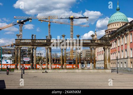 Remains of the Potsdam Ringer Colonnade next to the Brandenburg State ...