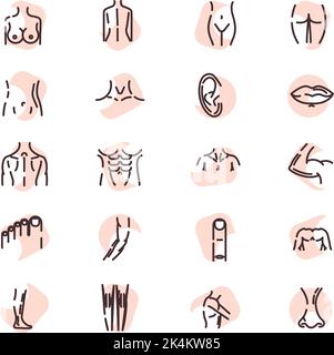 Human body parts cartoon vector illustration Stock Vector Image & Art ...