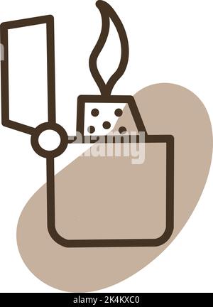 Camping lighter, illustration, vector, on a white background Stock Vector Image & Art - Alamy