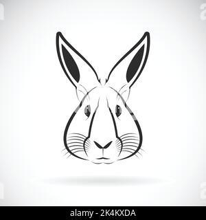 Abstract rabbit head portrait, hare from multicolored paints. Colored ...