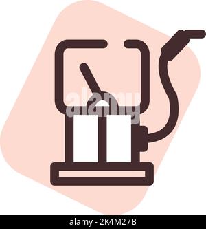 Car petrol station, illustration, vector on a white background Stock ...