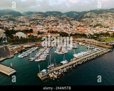 Funchal Aerial View. Funchal is the Capital and Largest City of Madeira ...