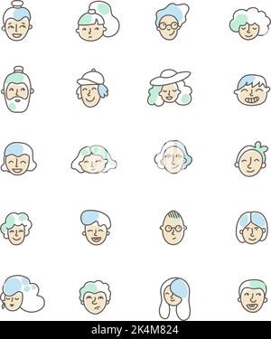 Icon avatars, illustration, vector on a white background Stock Vector ...