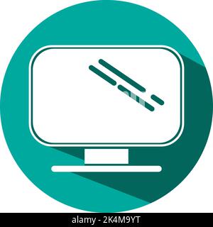 computer monitor icon on white background Stock Vector Image & Art - Alamy