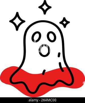 Ghost isolated on white background. Simple flat style design elements ...