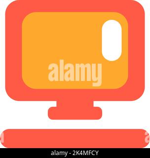 Logistics computer, illustration, vector on white background Stock ...