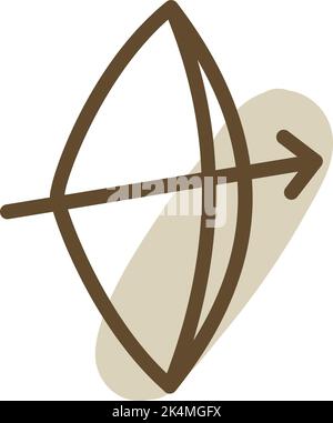 Vector arrow archer warrior weapon target indian feather hunt longbow ...