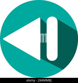Rewind music, illustration, vector on a white background Stock Vector ...
