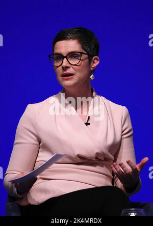 Work and Pensions Secretary Chloe Smith speaking at the Conservative ...