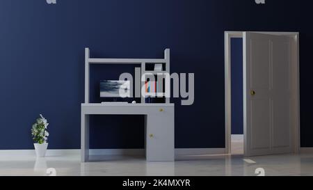 contemporary office interior. 3d rendering design concept Stock Photo ...