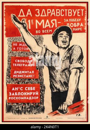 1930s Soviet propaganda poster. 1931 poster by the Russian artist ...