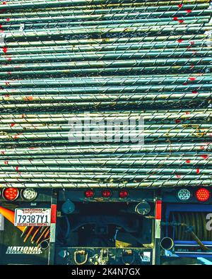 Tailgate of Trucks on the Highways Stock Photo - Alamy