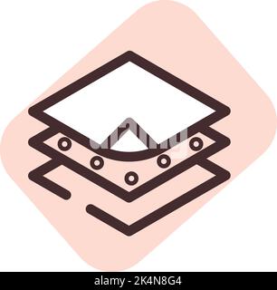 Membrane material, illustration, vector on a white background Stock ...