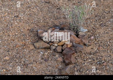 A description board for the trail in Tucson, Arizona Stock Photo - Alamy