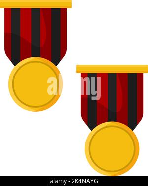 illustration of metallic medals on white background Stock Vector Image ...
