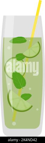 mojito cocktail cartoon vector illustration Stock Vector Image & Art ...