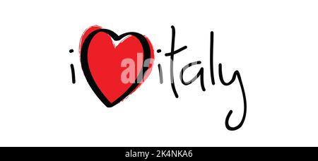 Slogan i love italy with with the Colors of italy flag. Italian slogans ...