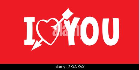 Slogan i loveyou. Love banner with heart symbol. Love heart month or ...