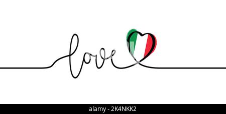 Slogan i love italy with with the Colors of italy flag. Italian slogans ...