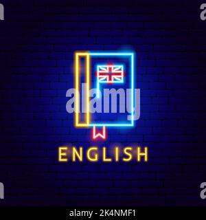 learn english neon glow icon illustration Stock Vector Image & Art - Alamy