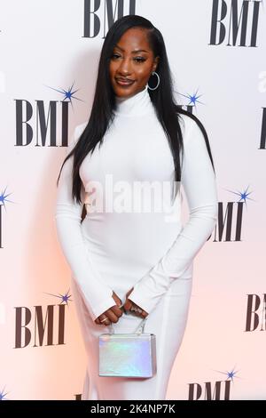 London, UK. 3 October 2022. Tems attending the BMI London Awards at the ...