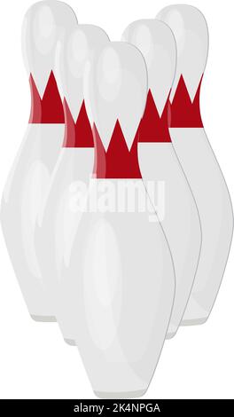 bowling pin isolated on background. Vector illustration. Eps 10 Stock ...