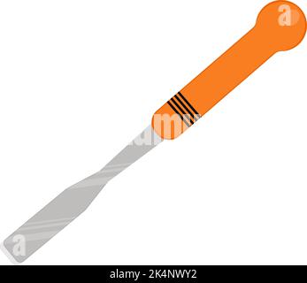 Chisel icon. White background with shadow design. Vector illustration ...