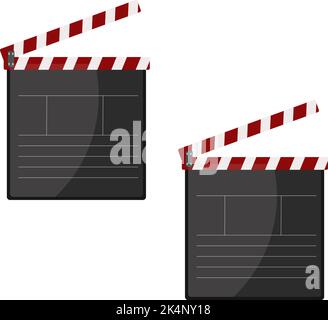 Clapper boards on white background, vector eps10 illustration Stock ...