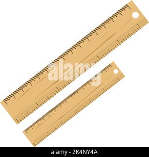 Set of 2 wooden triangular rulers. School tools isolated on white ...