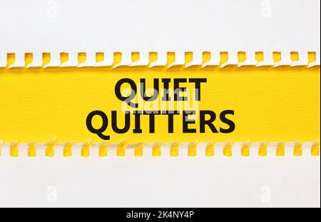 Quiet quitters symbol. Concept words Quiet quitters on wooden blocks ...